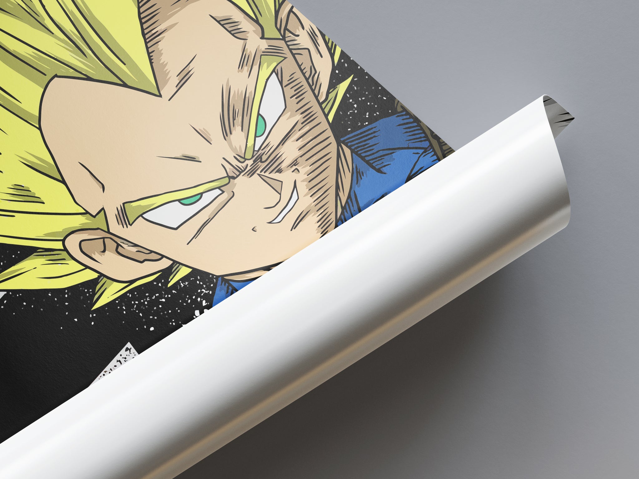 Vegeta Colour Art Poster - Dragon Ball | Weebshop Anime Merchandise